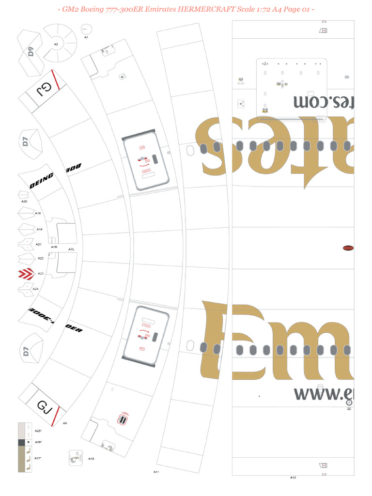 B-777-300ER Emirates Hermercraft GM2 1-72 A4x28 | PDF