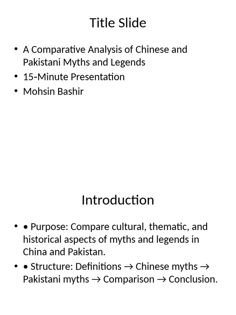 Chinese Vs Pakistani Myths Presentation | PDF | Religious Belief And ...