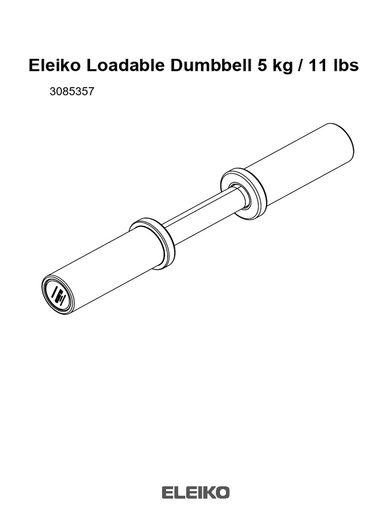 Eleiko 5 kg Loadable Dumbbell Guide | PDF