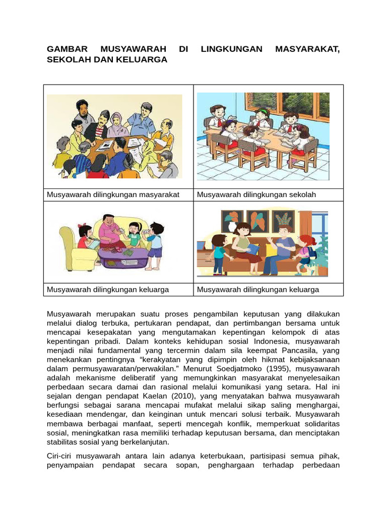 Musyawarah: Proses dan Nilai Sosial | PDF