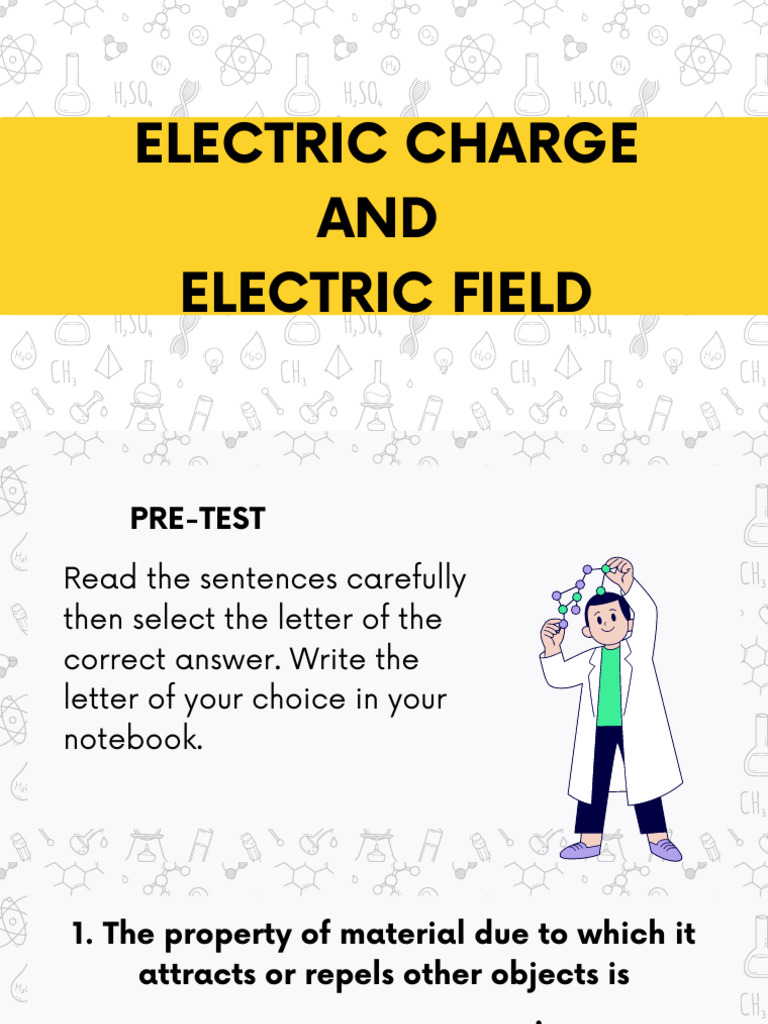 Electric Charge and Electric Field Pretest | PDF | Electric Charge ...