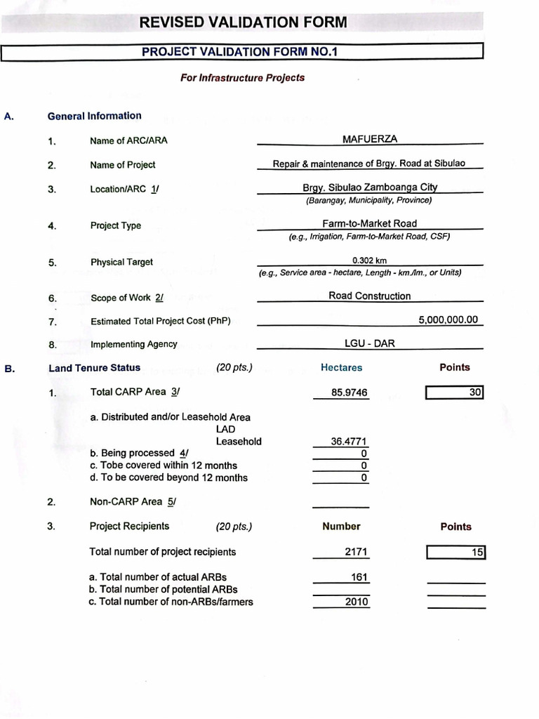 Repair and Maintenance of Brgy Road at Sibulao | PDF