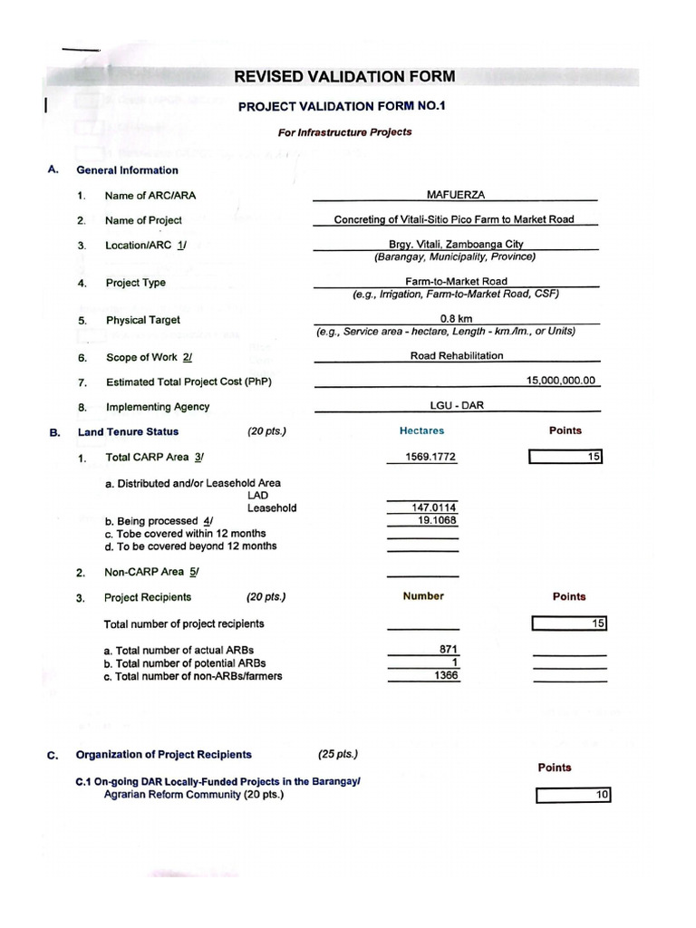 Concreting of Vitali Sitio Pico FMR | PDF