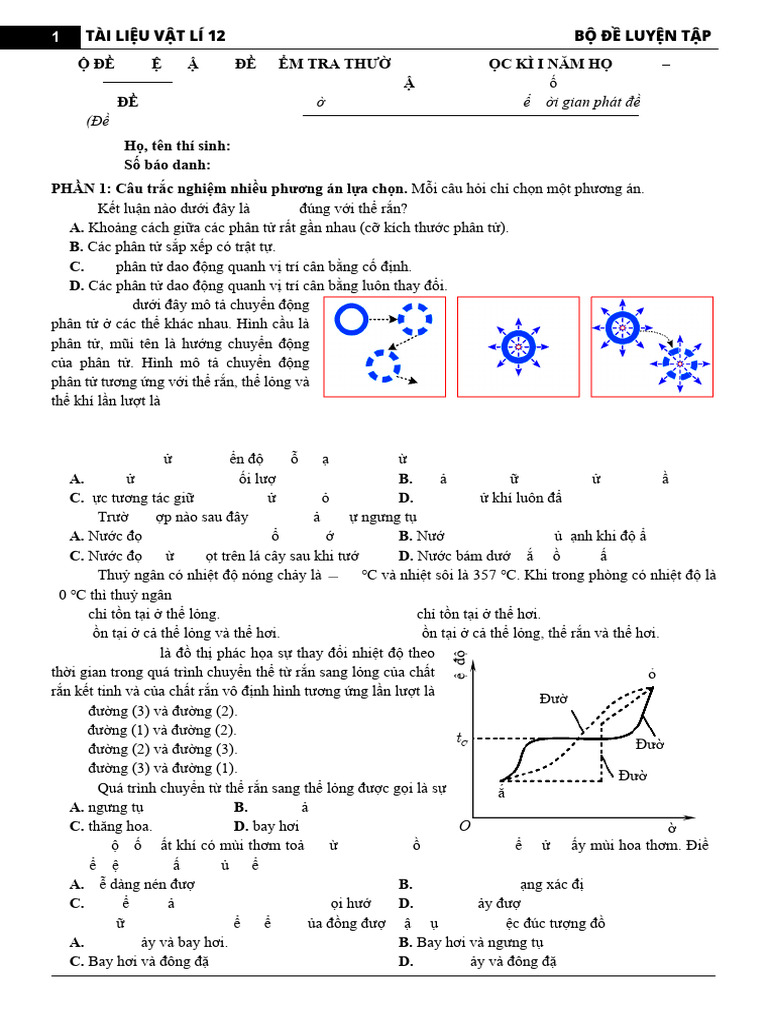 Bài 1_ Sự chuyển thể_KT | PDF