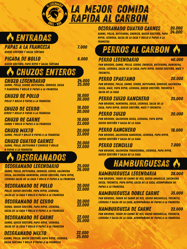Copia de Black and Yellow Grunge Modern Restaurant Menu 2 | PDF ...
