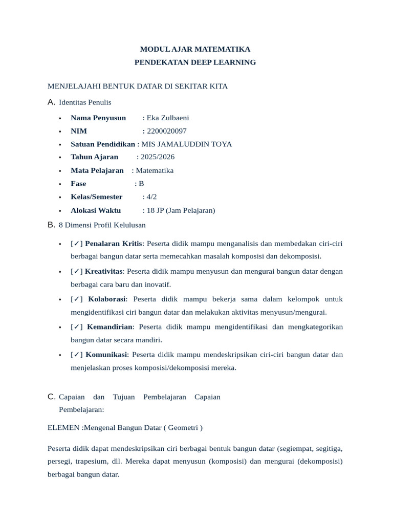 Eka Modul Ajar | PDF