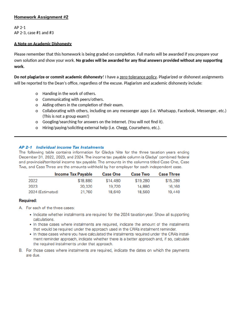 Homework Assignment 2 - Chapter 2 (Solutions) | PDF