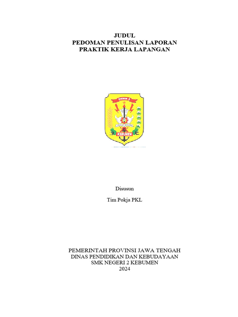 Pedoman Laporan PKL 2024 Oke | PDF