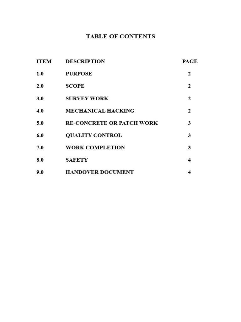 Concrete Wall Hacking Procedure Guide | PDF | Occupational Safety And ...