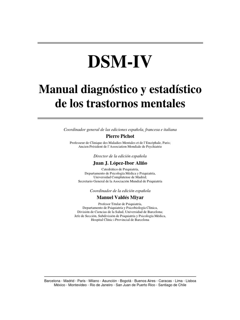 DCM Iv | PDF | Psiquiatría | Psicología Aplicada