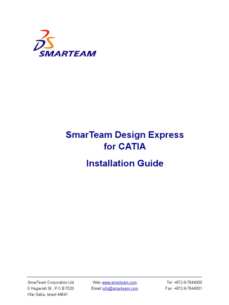 SmarTeam Design Express For CATIA Installation Guide | PDF | Microsoft ...
