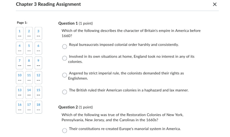 Chapter 3 Reading Assignment - (202501 HIS 202 A) United States To 1877 ...