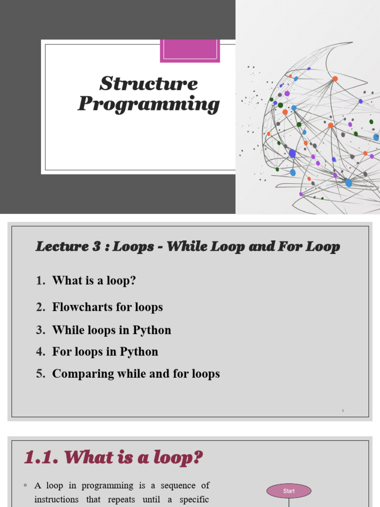 Lecture 3 Loops - While Loop and For Loop | PDF | Control Flow | Python ...