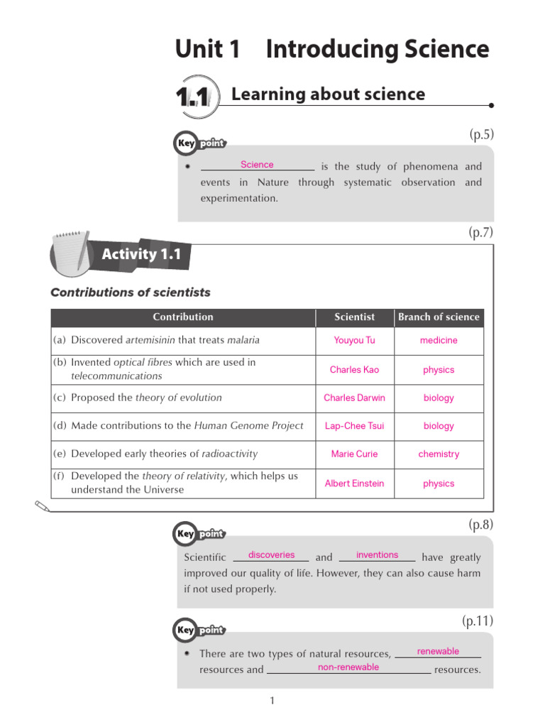 S1-Science-Science For The New Centry 1A Ntroducing Sciencem Water ...