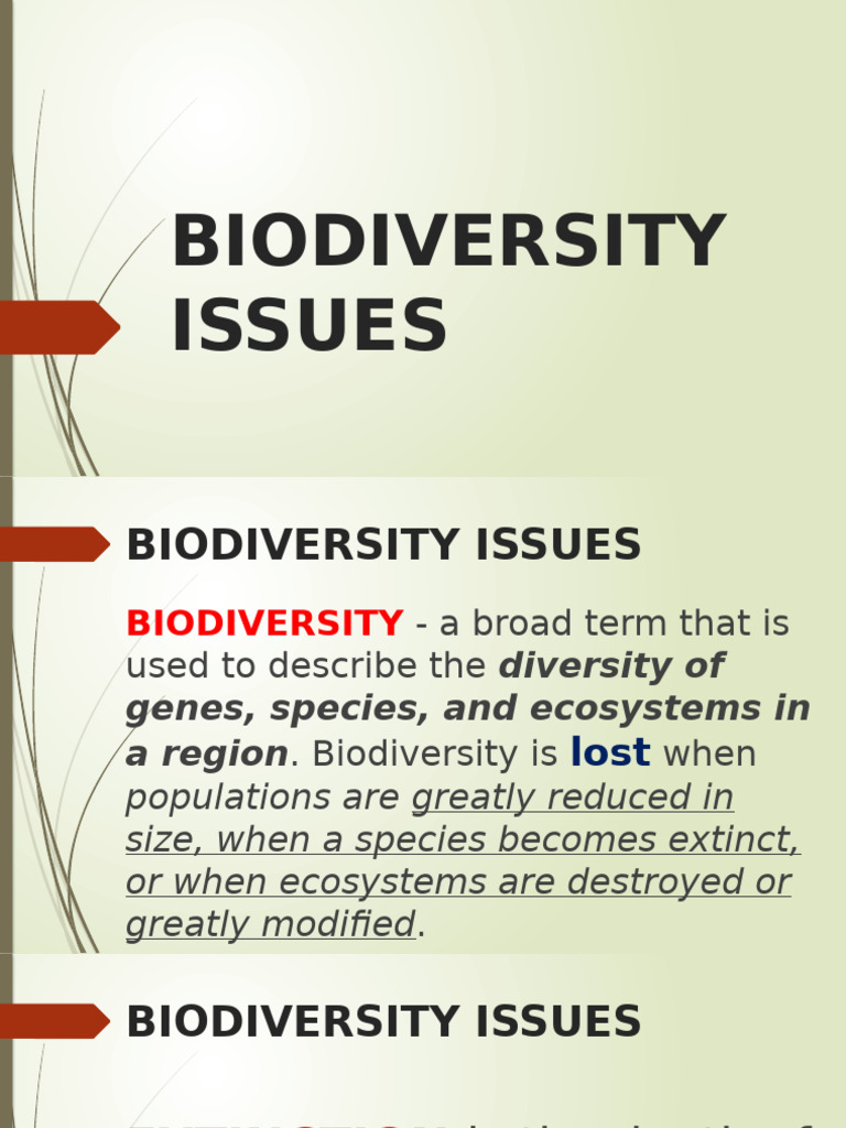 Week 7 Biodiversity Issues | PDF | Biodiversity | Genetic Diversity