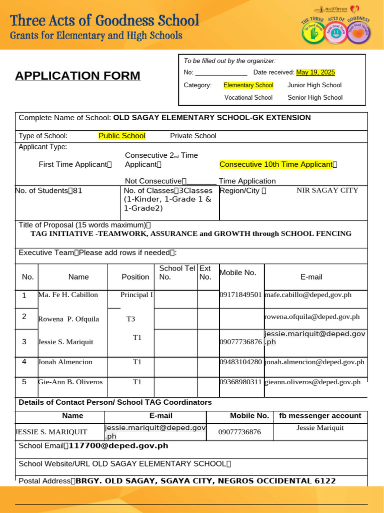 Old Sagay Elementary School-GK Extension - Cycle 10 Proposal | PDF ...