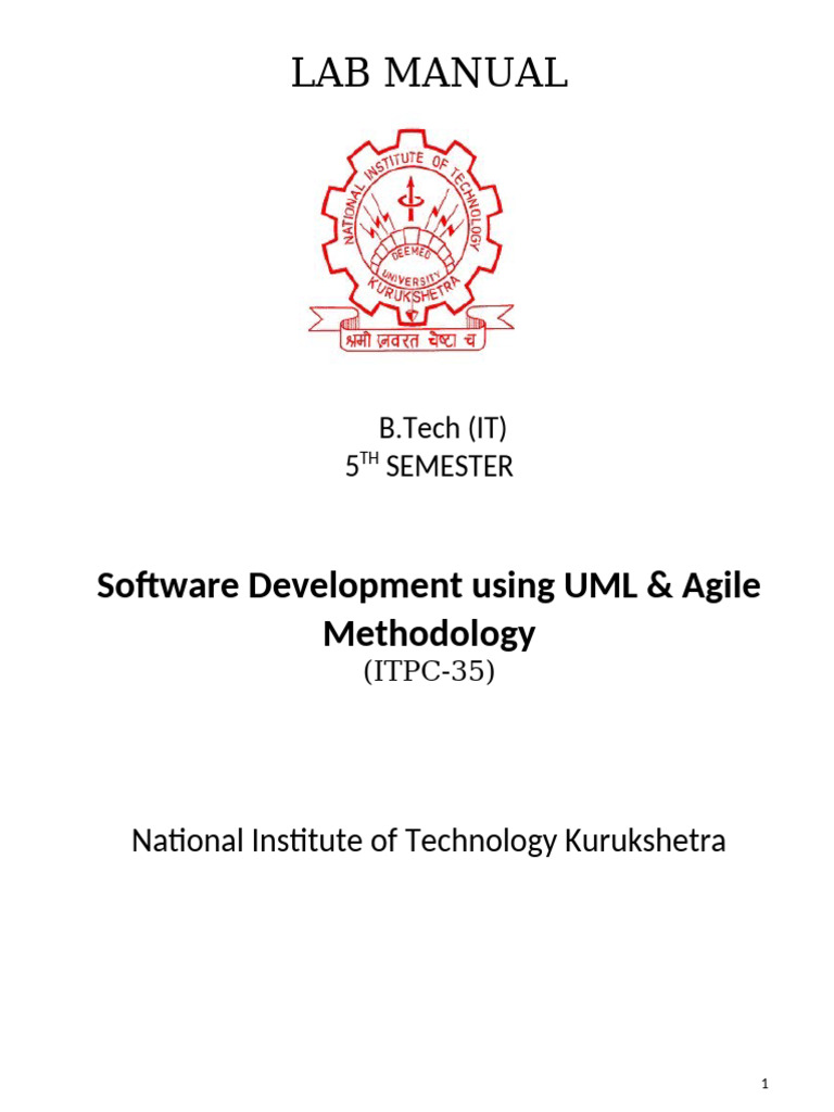 ITPC-35 Lab 2 | PDF | Agile Software Development | Unified Modeling ...