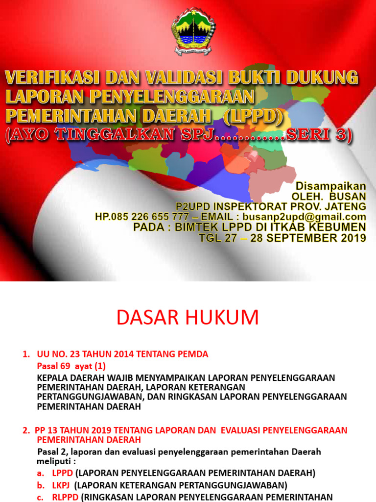 Bahan Paparan Verifikasi Dan Validasi LPPD | PDF