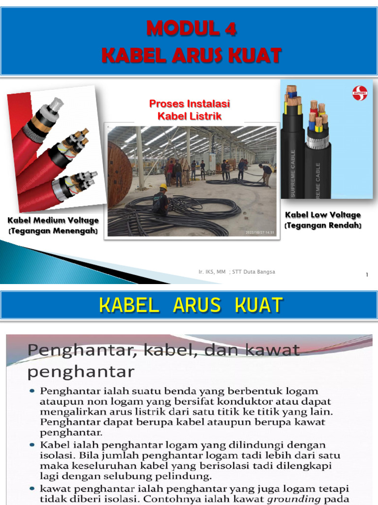 Modul 4 - Kabel Arus Kuat | PDF