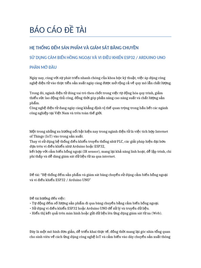 Bao Cao Mo Dau Day Du IoT v2 | PDF