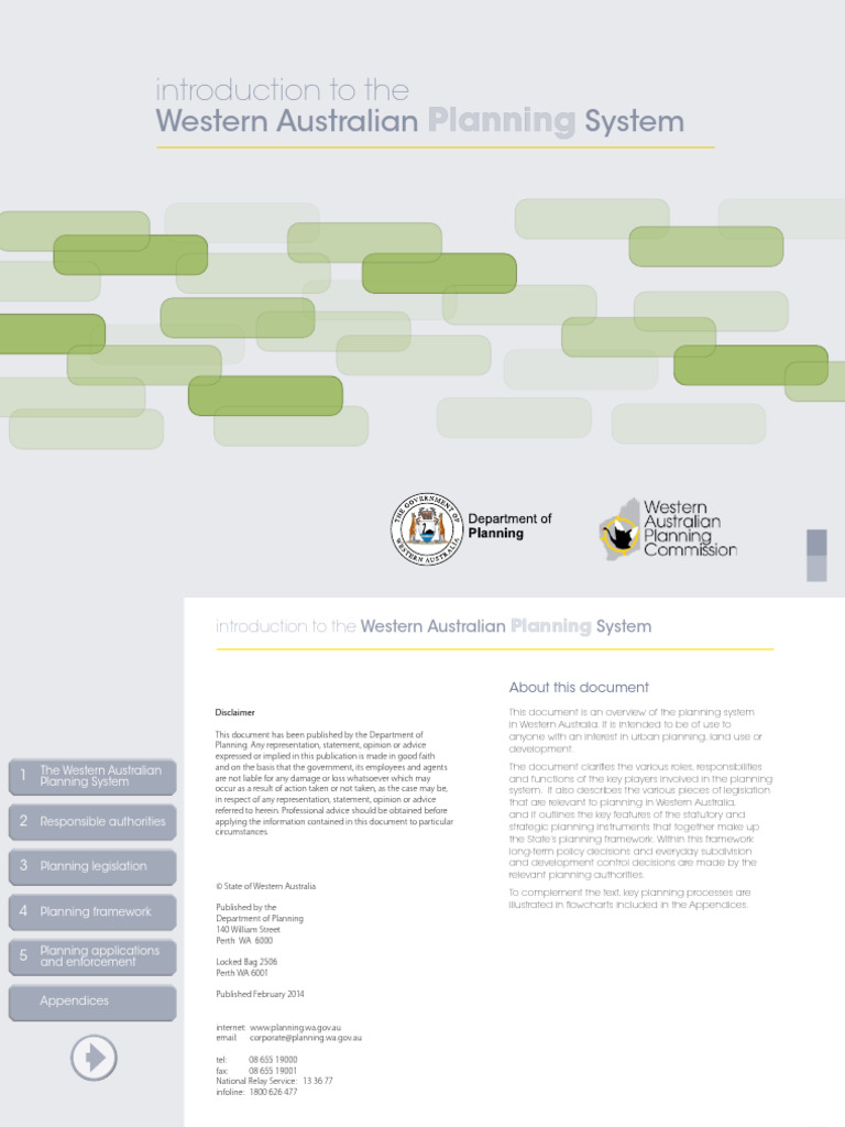 WAPC-Intro To Planning System | PDF | Government | Justice