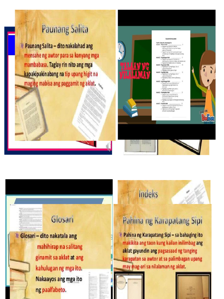 Bahagi NG Aklat | PDF