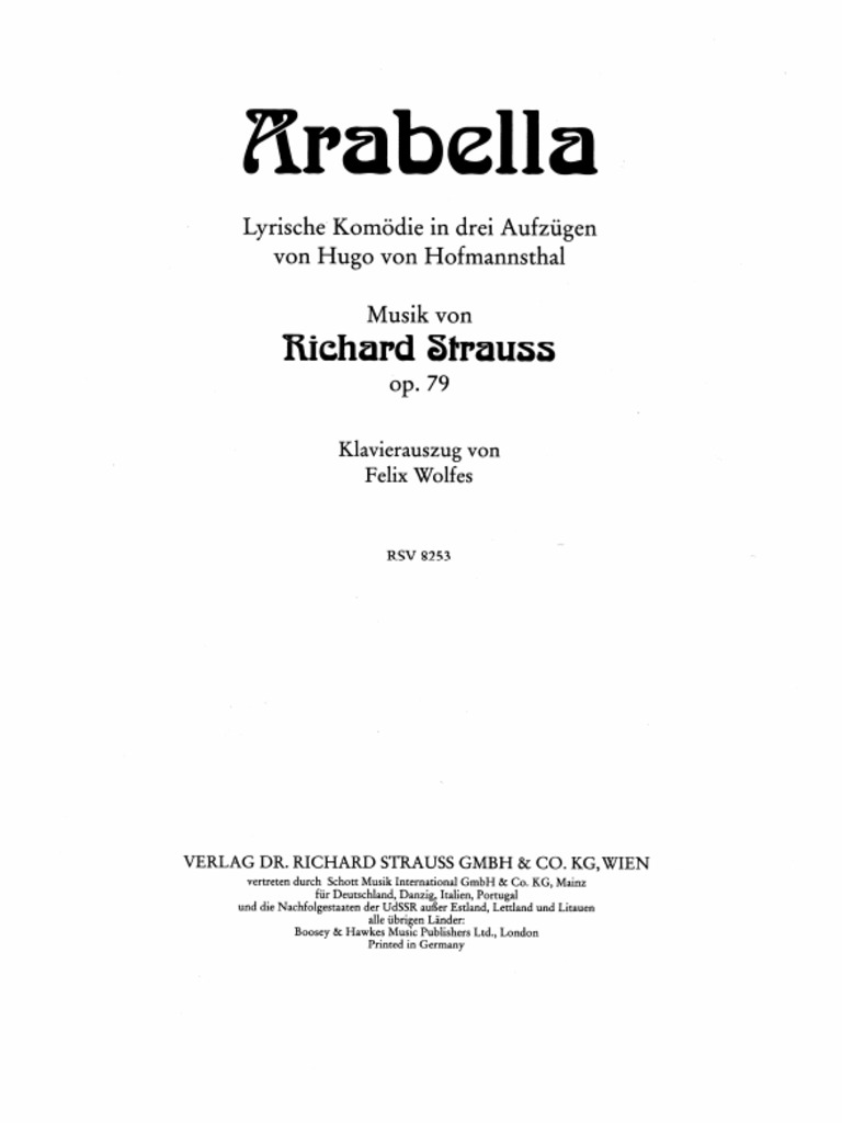 Arabella - Richard Strauss | PDF