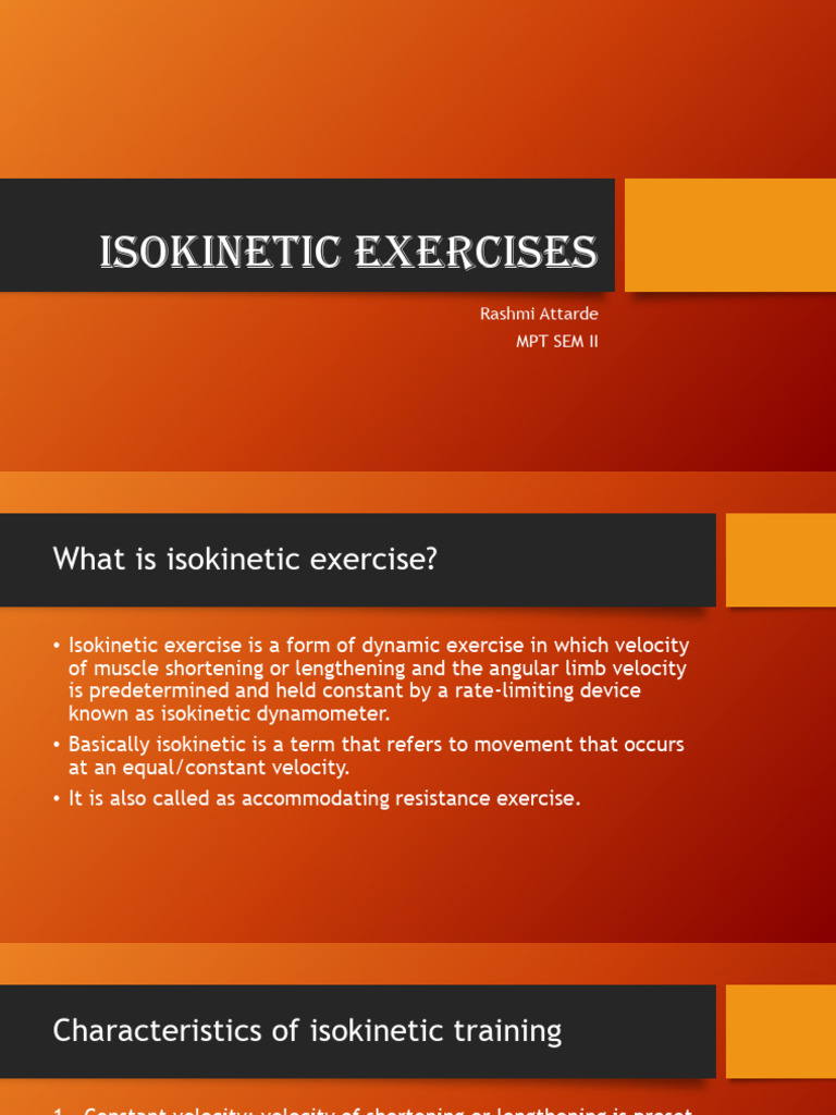 Isokinetic Exercises | PDF | Muscle Contraction | Strength Training