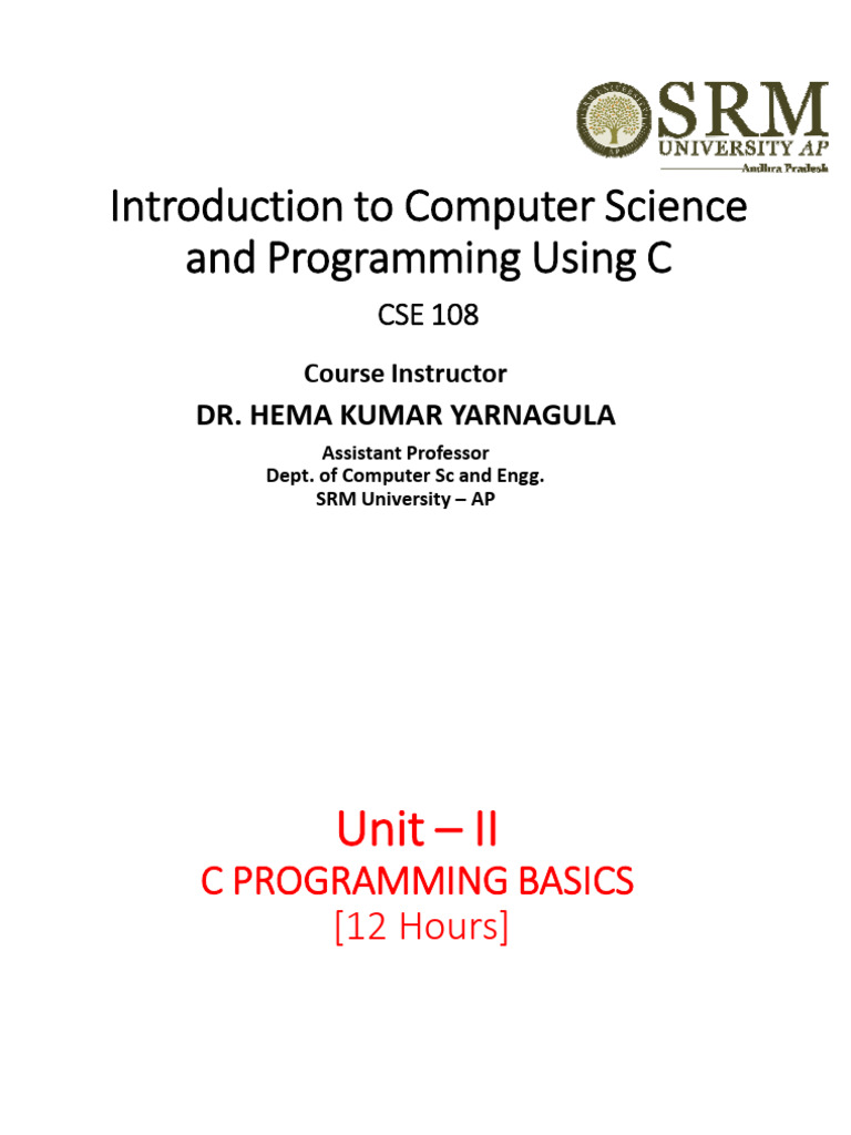 CSE 108 Lecture 7 - Input-Output in C (Problem Set) | PDF