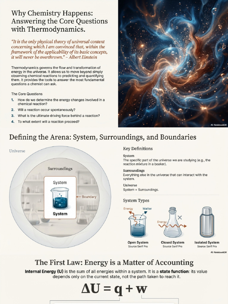 Chemical Thermodynamics The Driving Forces | PDF