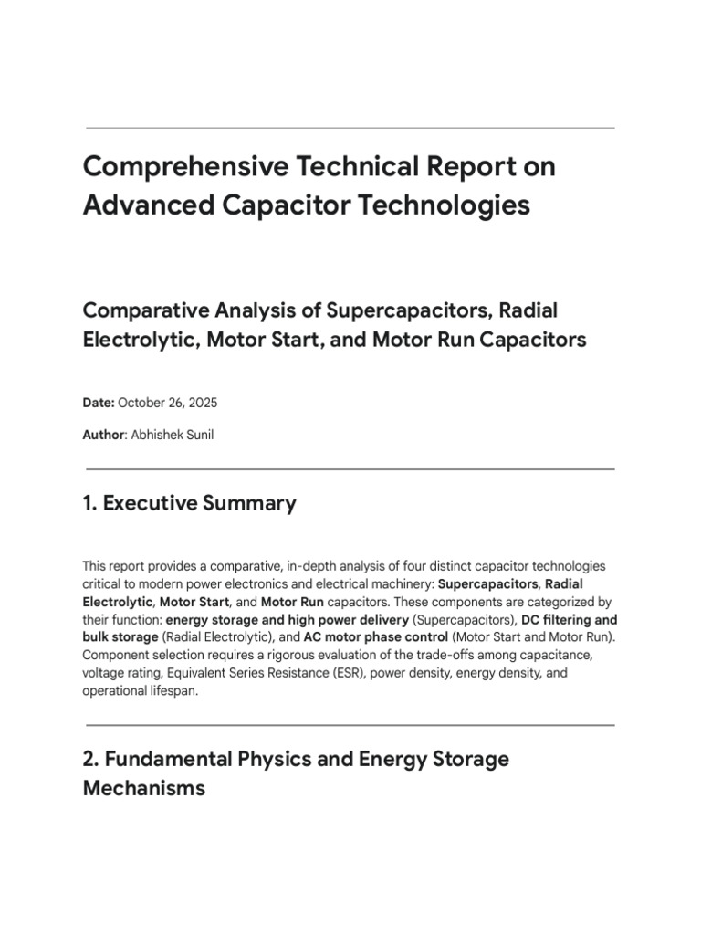 Advanced Capacitor Technology Analysis | PDF | Capacitor | Electricity