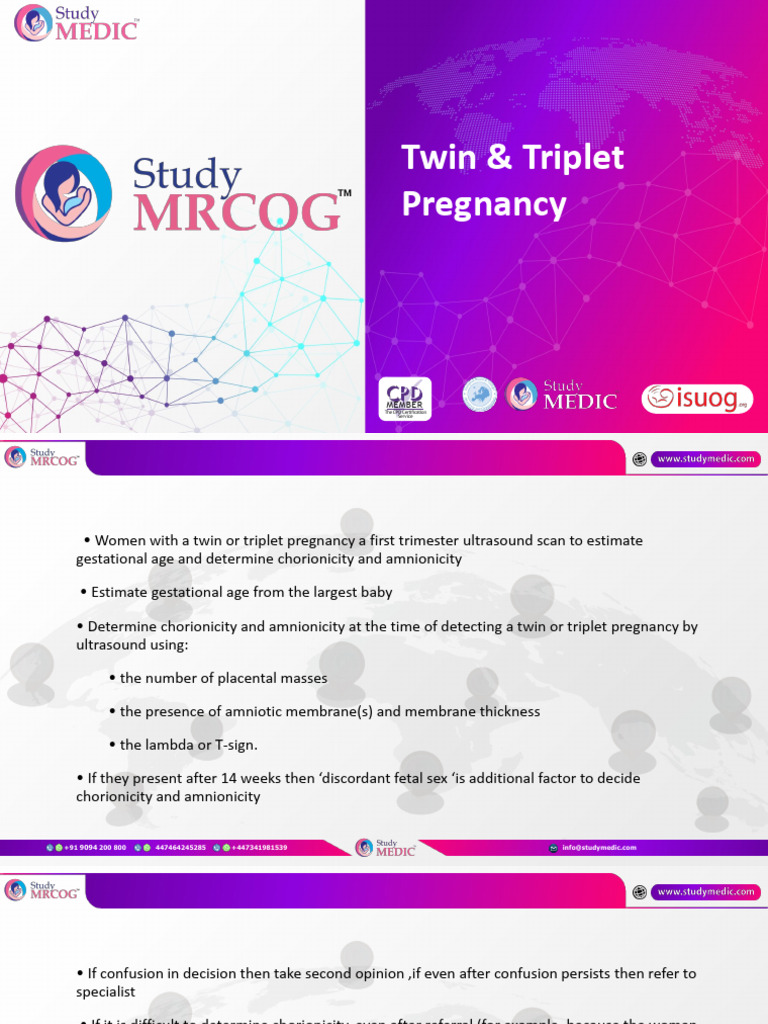Antenatal Twin and Triplet Pregnancy | PDF | Childbirth | Pregnancy