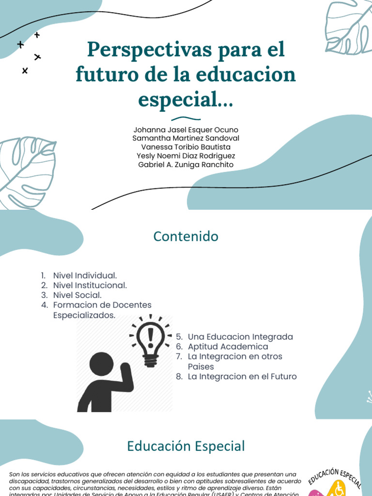 Futuro de la Educación Especial en México | PDF | Educación especial ...