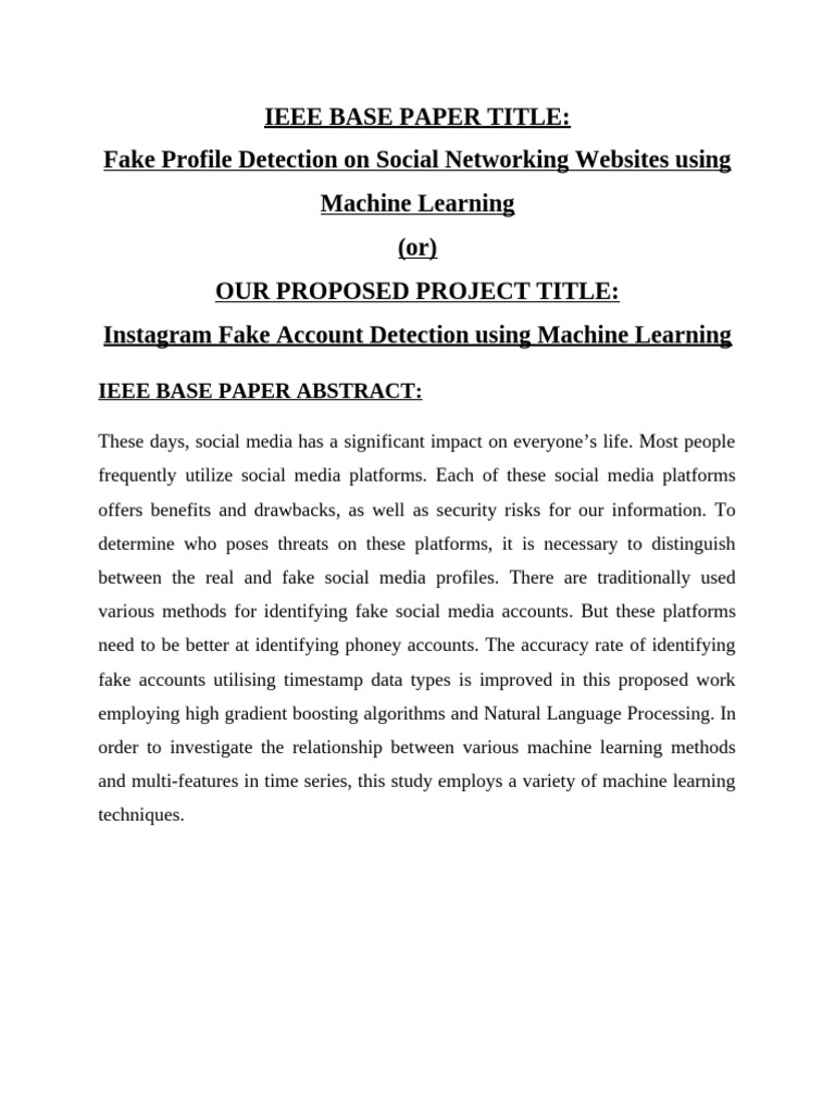 Instagram Fake Account Detection AI | PDF | Machine Learning | Accuracy ...