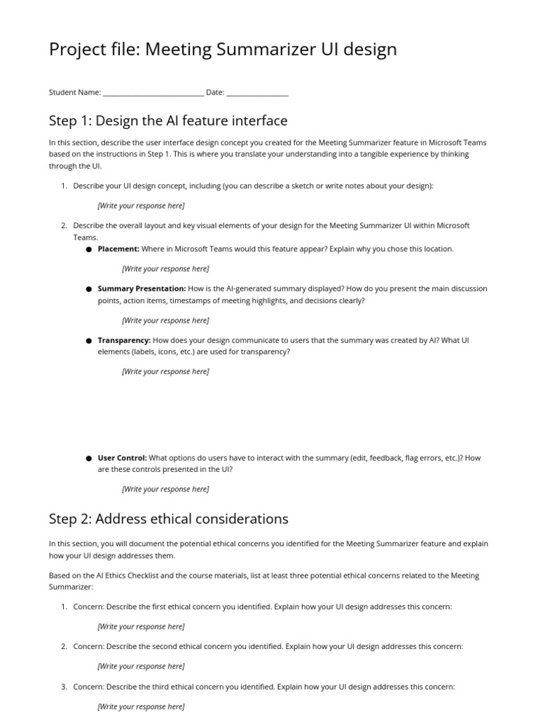 Meeting Summarizer UI Design Overview | PDF | User Interface | Computing