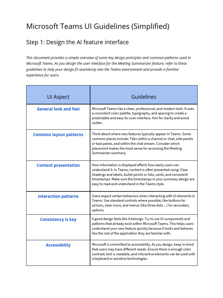 Microsoft Teams UI Design Guidelines | PDF | User Interface | System ...