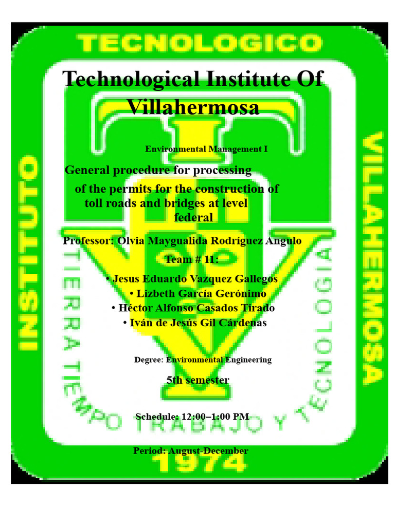 Processing of Permits For The Construction of Toll Roads and Bridges at ...