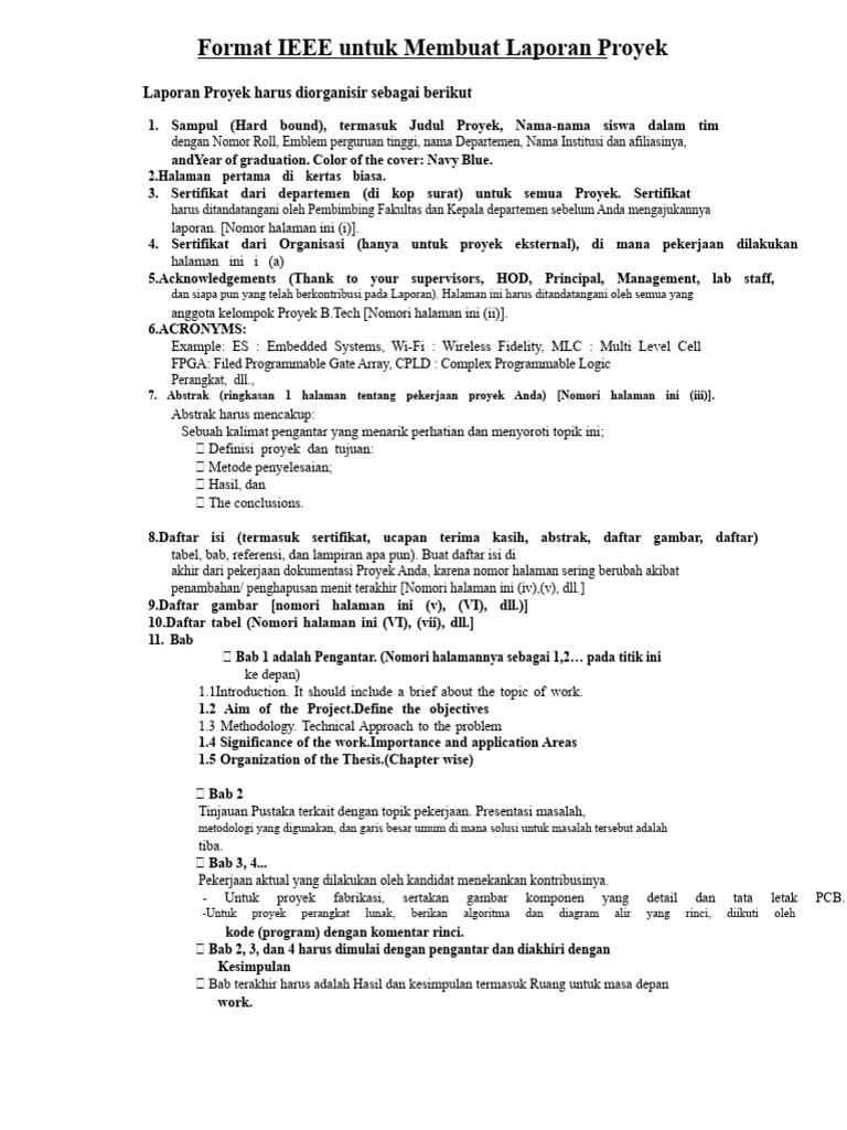 Format Laporan Proyek IEEE | PDF
