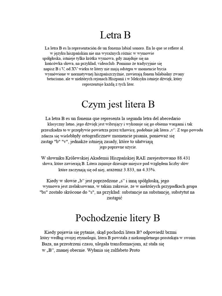 Litera B | PDF