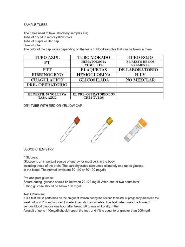 Sample Tubes | PDF | Cholesterol | Liver