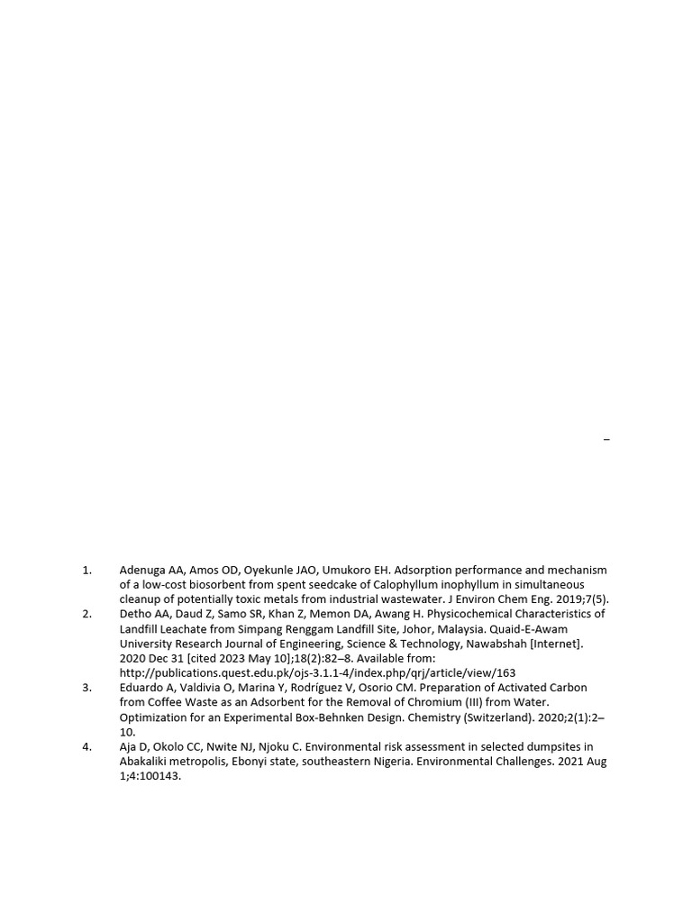 Example Manuscript Vancouver 2 | PDF | Adsorption | Ammonia