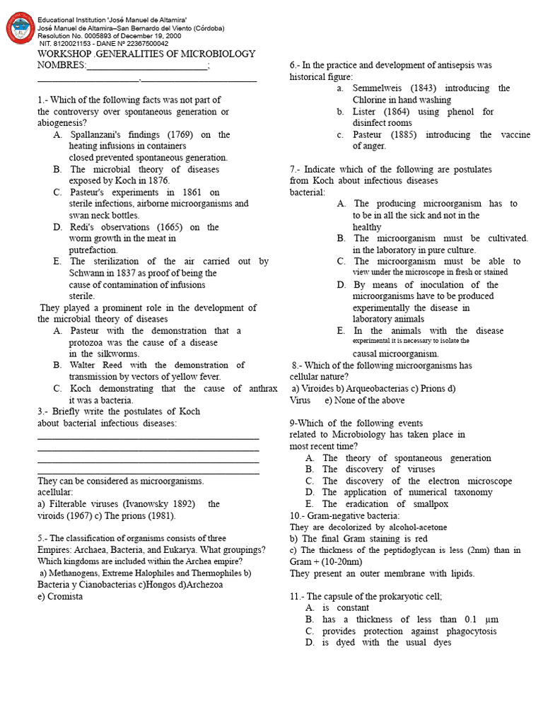 Basic Microbiology Workshop | PDF | Cell (Biology) | Bacteria