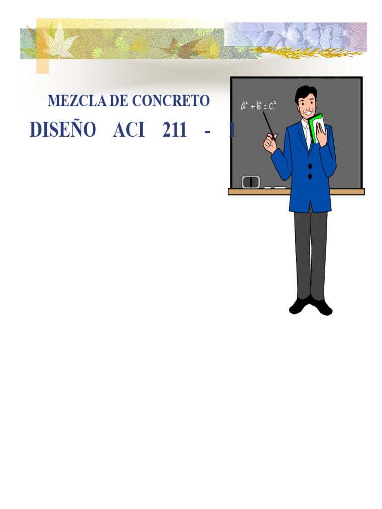 Diseño de Mezcla de Concreto Aci 211 - 1ija | PDF | Hormigón ...