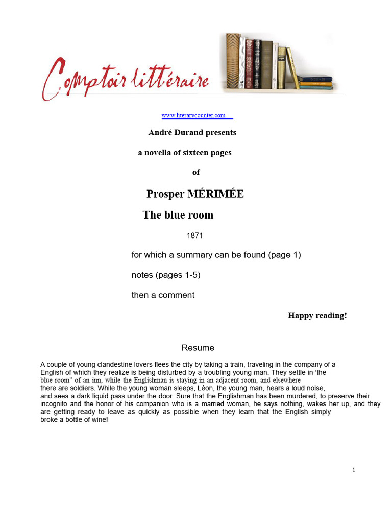379 Merimee The Blue Room | PDF | Prosper Mérimée