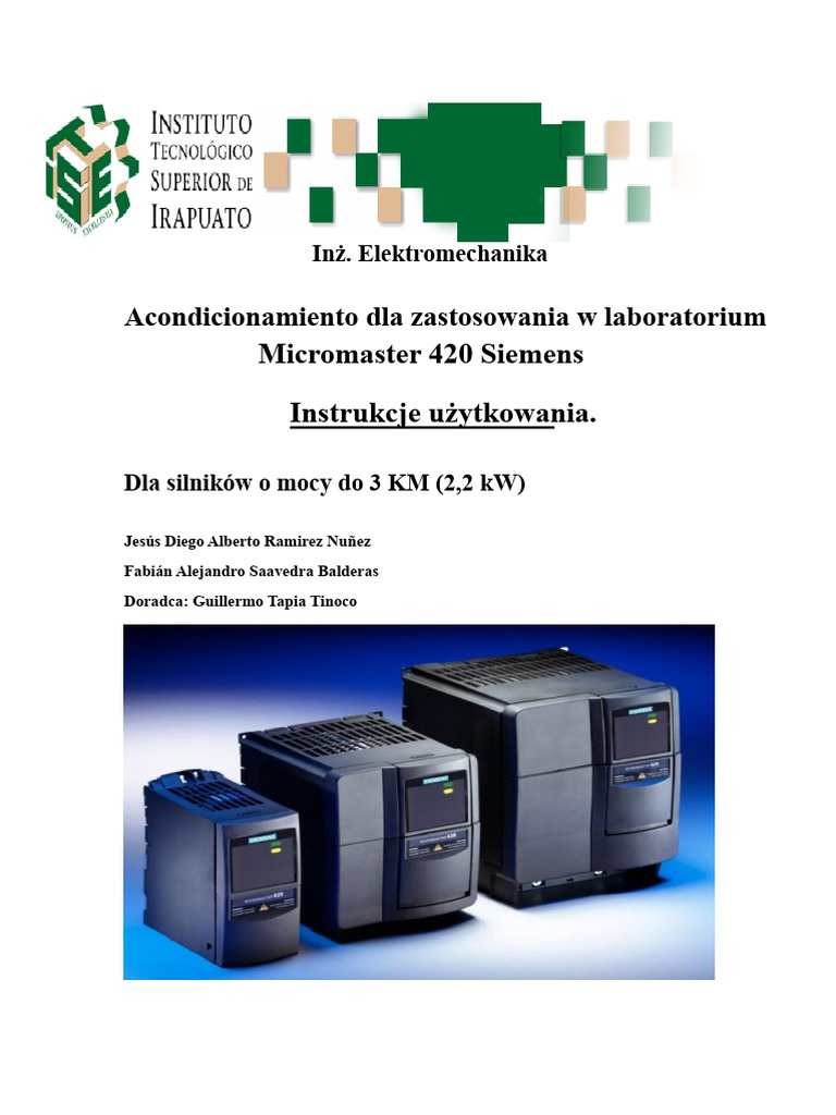 Micromaster 420 Szybki Przewodnik | PDF