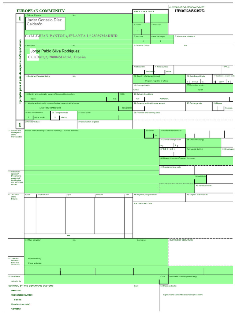 Customs Export Declaration Process | PDF | Customs | Receipt