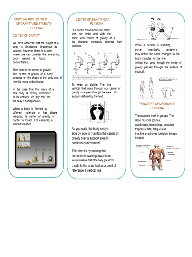Body Balance and Center of Gravity | PDF | Center Of Mass | Gravity