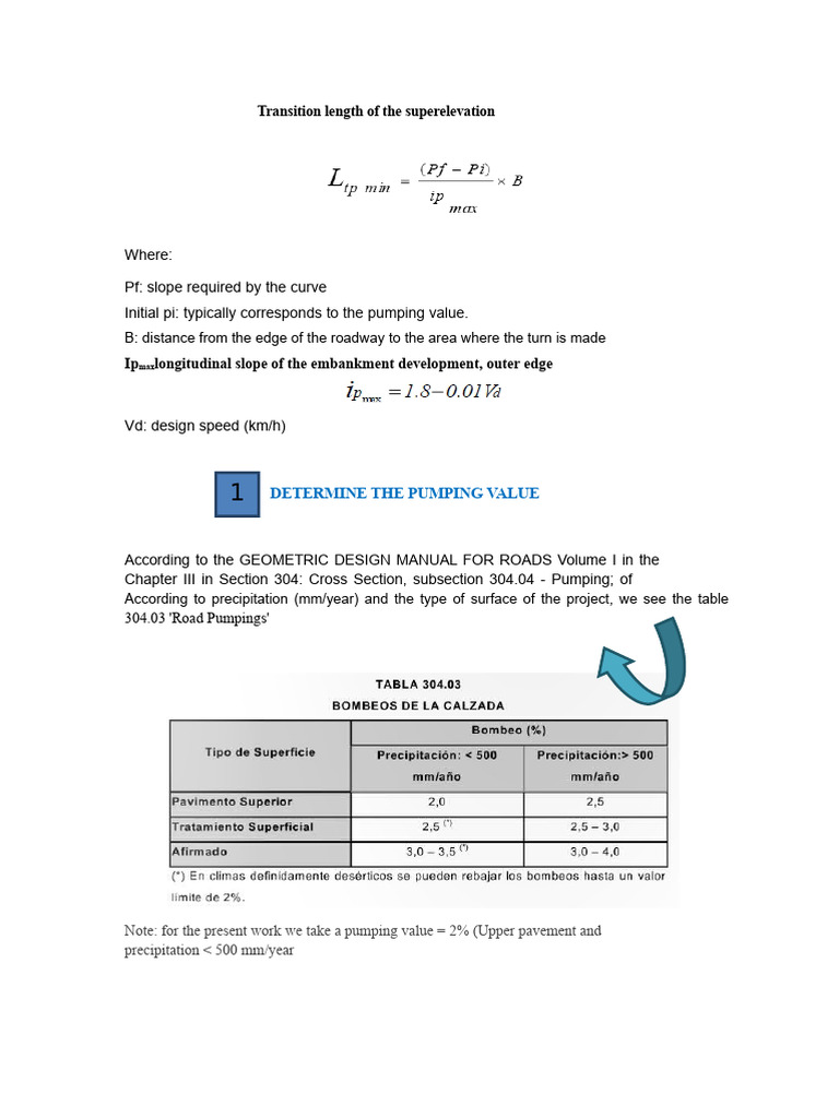 Superelevation Transition Length Guide | PDF