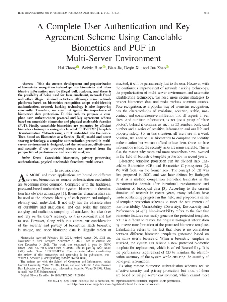A Complete User Authentication and Key Agreement Scheme Using ...