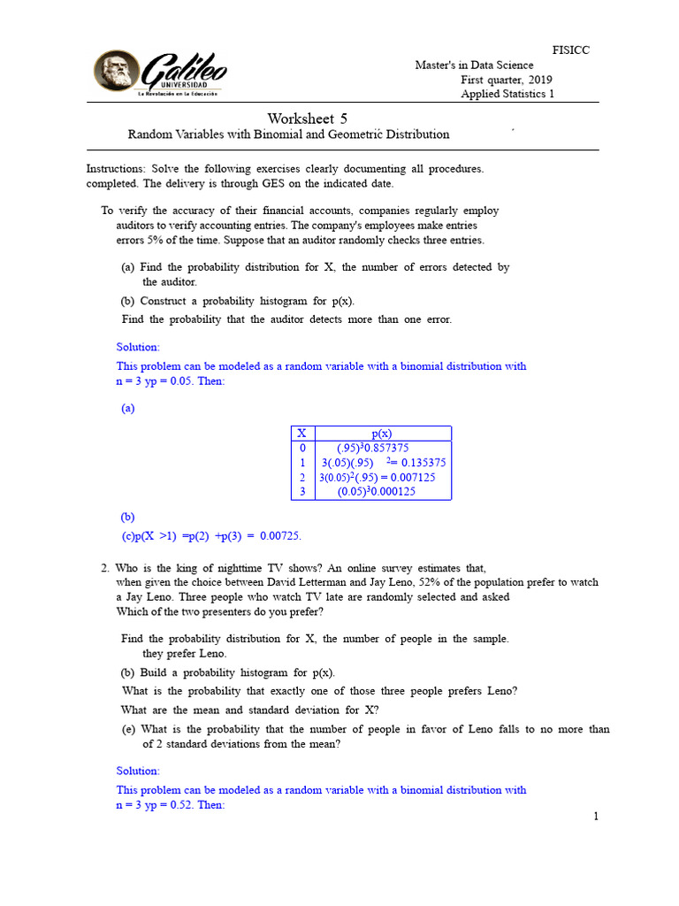 work sheet 05 - binomial and geometric random variables - solution (1 ...